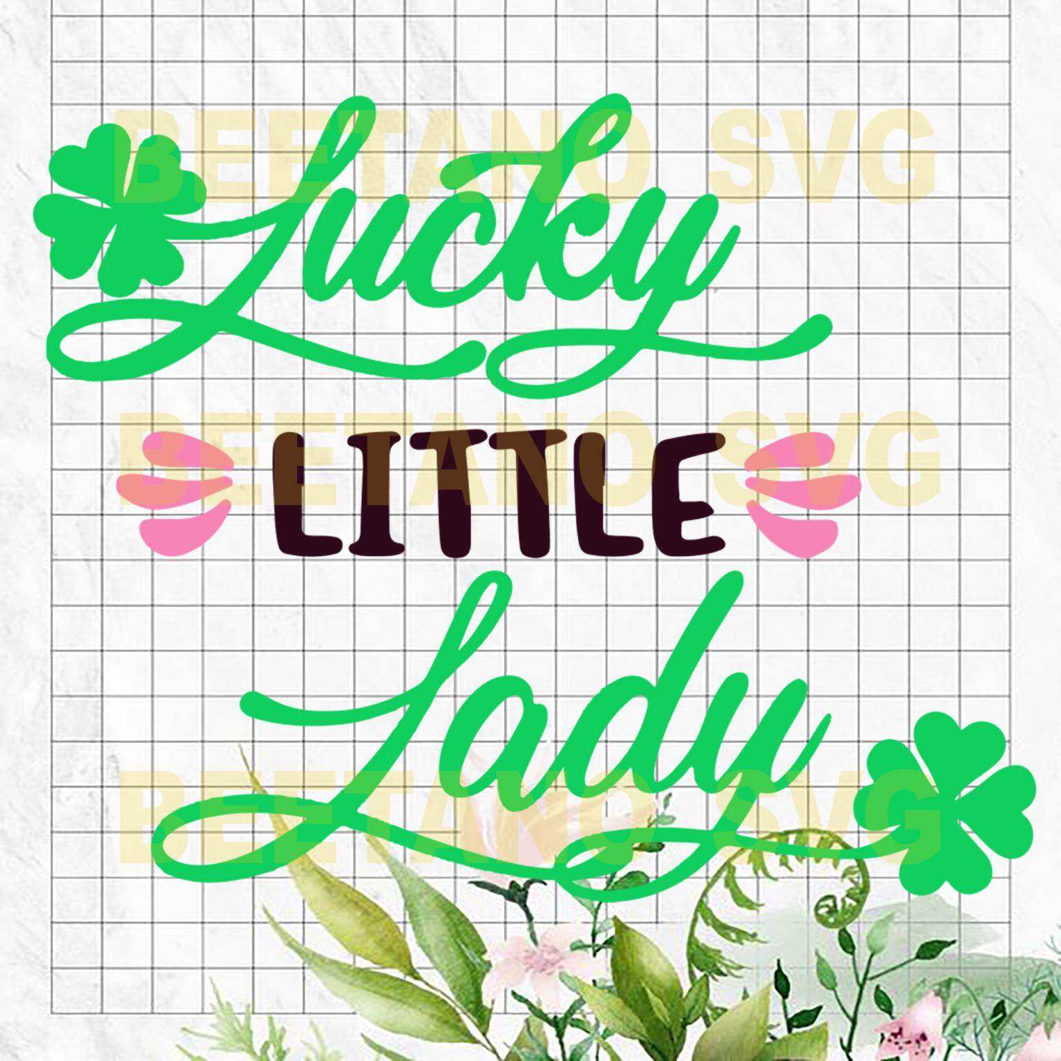 Lucky Little Lady SVG, DXF, EPS, PNG Instant Download