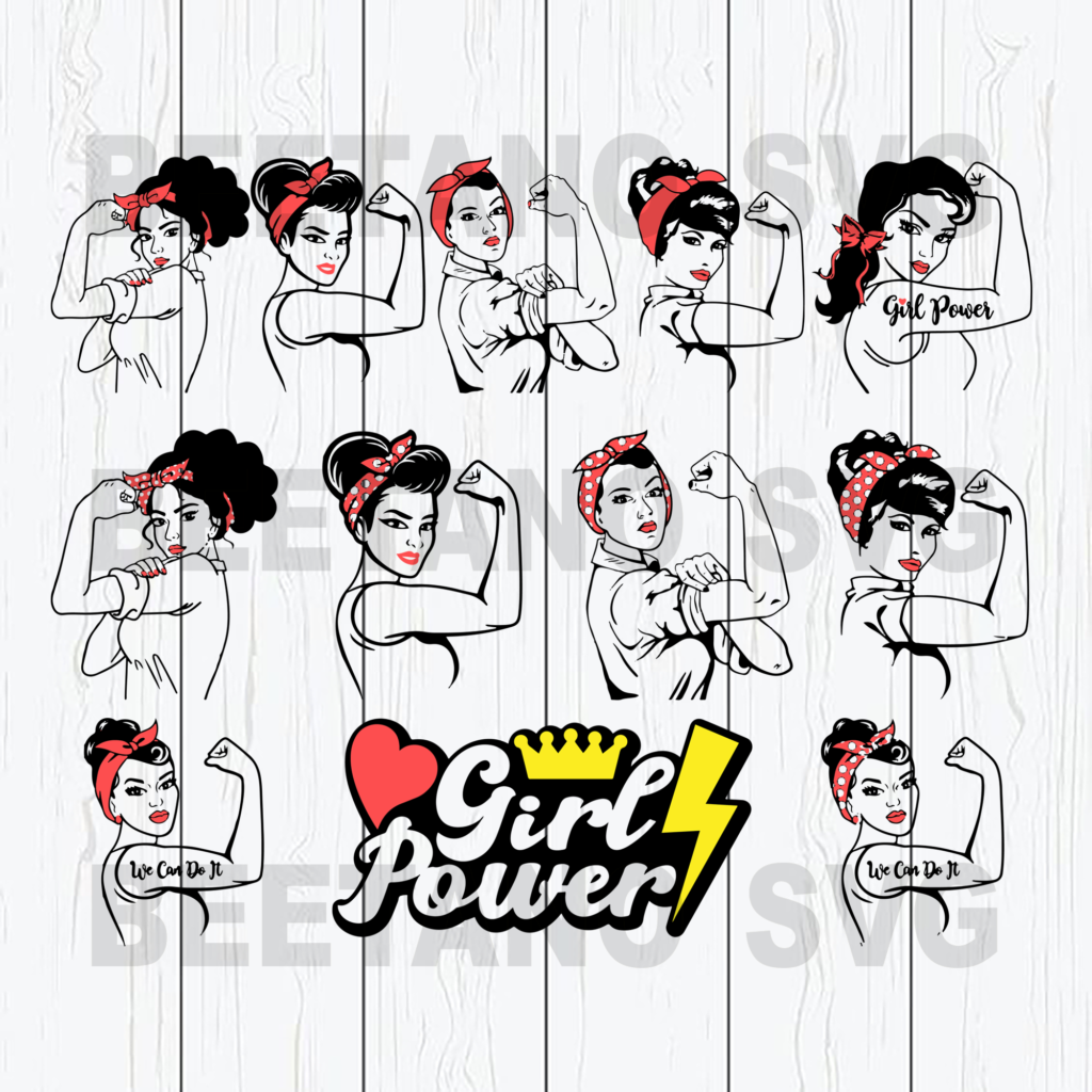 Girl power svg, Rosie The Riveter svg Cutting Files For Cricut, SVG ...
