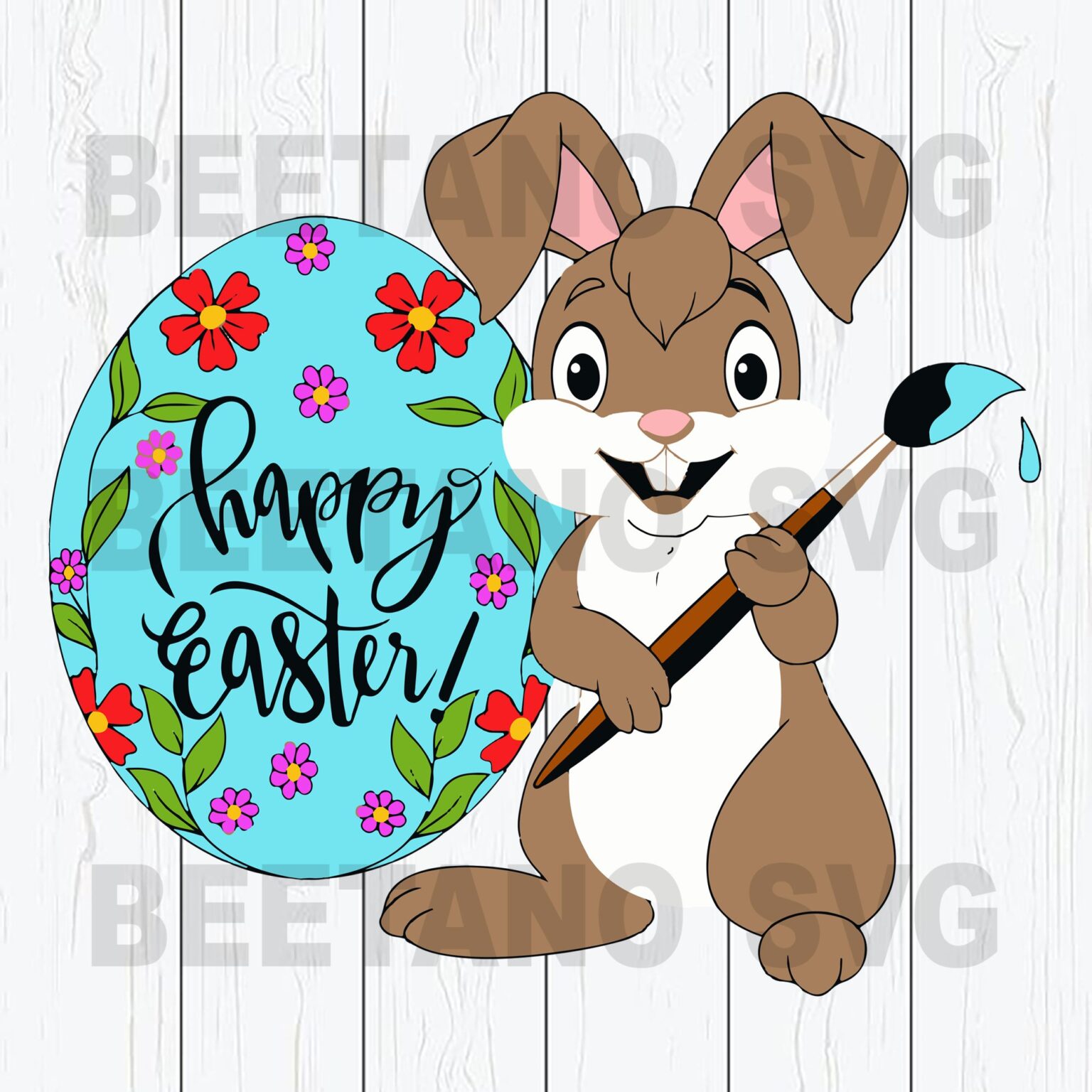 Bunny Happy Easter Svg Files, Bunny Easter Egg Cutting Files, Easter ...