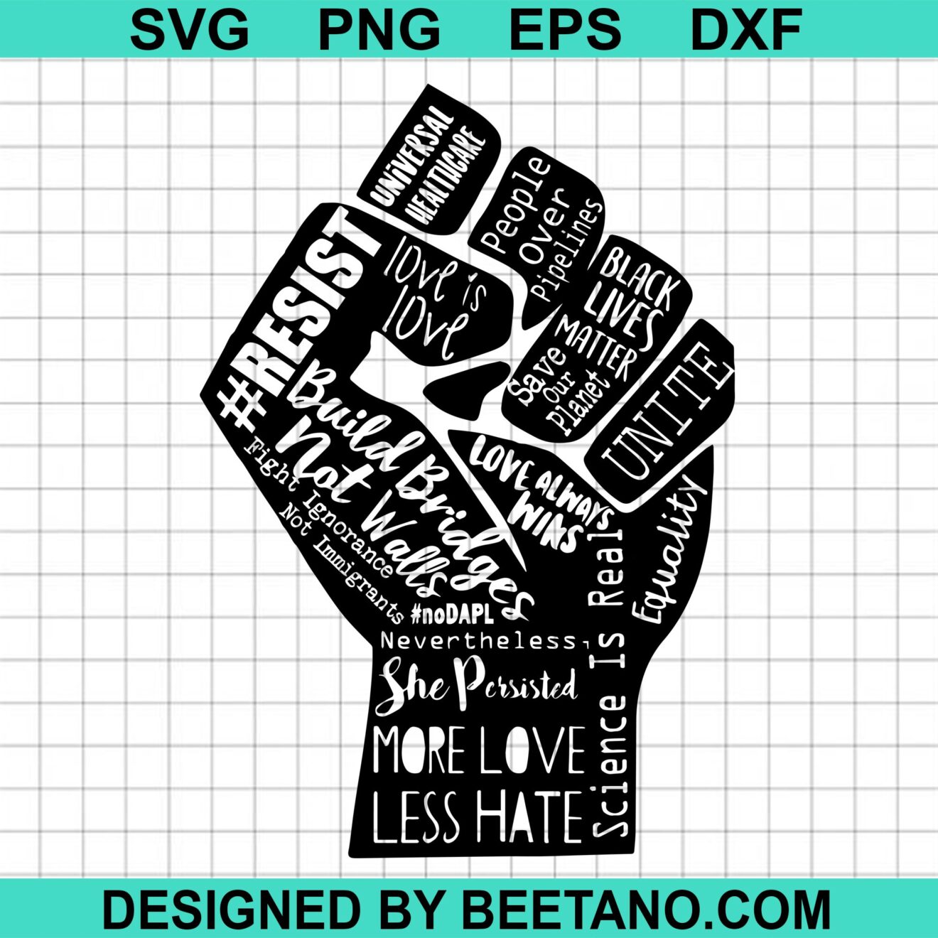 Resist svg, resist hand svg, resist svg cut files for cricut to make ...