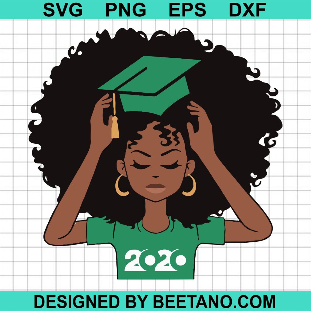 Black girl graduation svg, Black girl senior SVG files, Black woman ...
