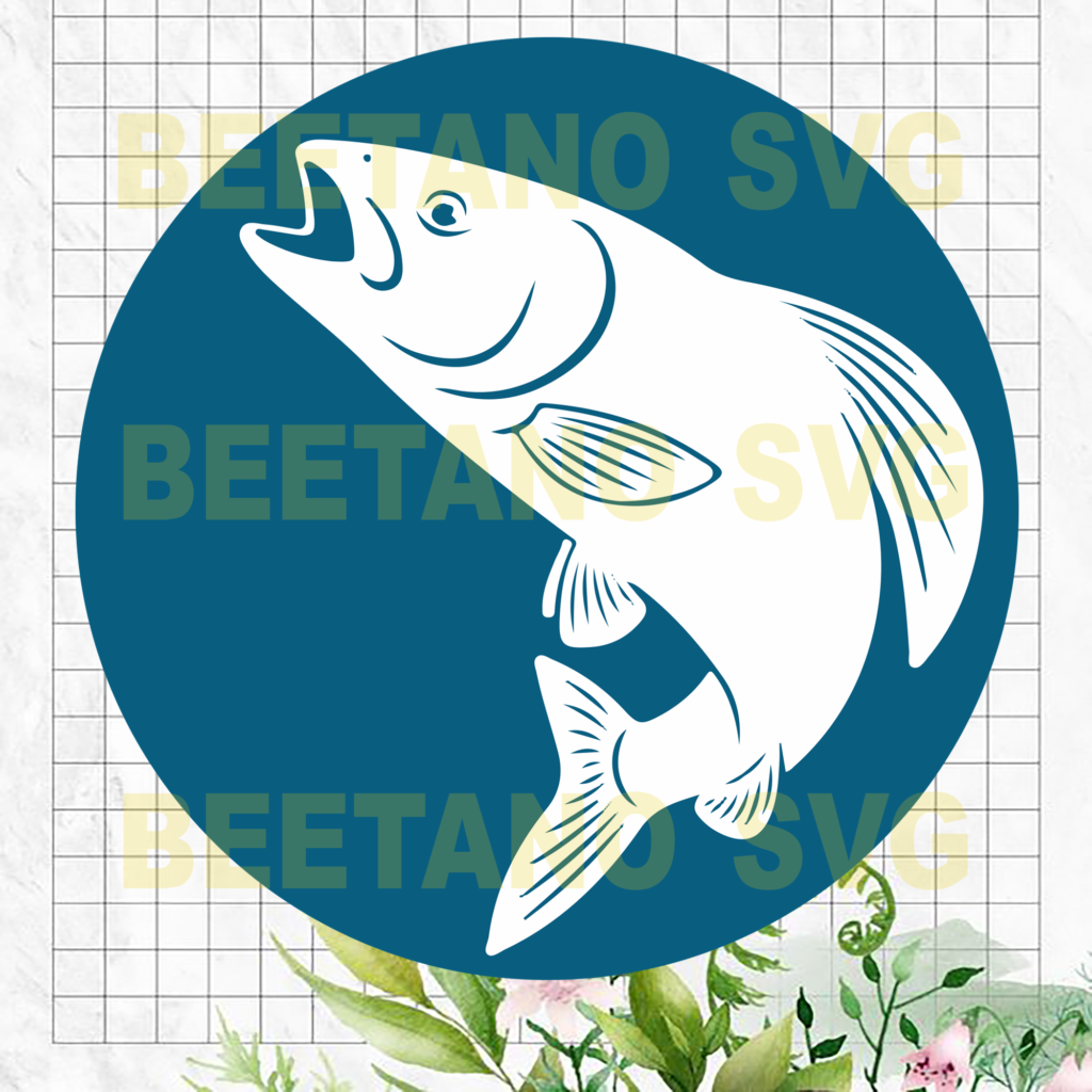 Fish Svg Cutting Files For Cricut, SVG, DXF, EPS, PNG Instant Download
