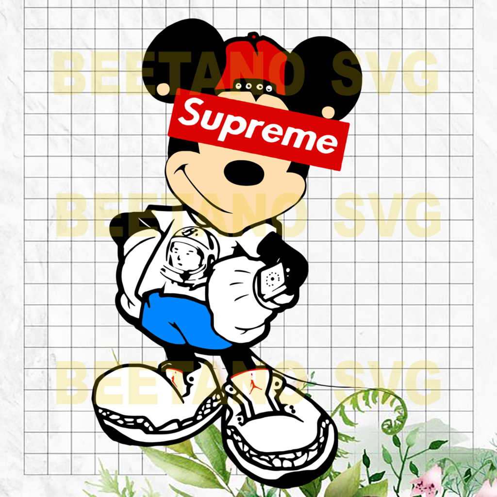 Mickey Supreme Svg, Mickey Supreme Cutting Files For Cricut, SVG, DXF ...