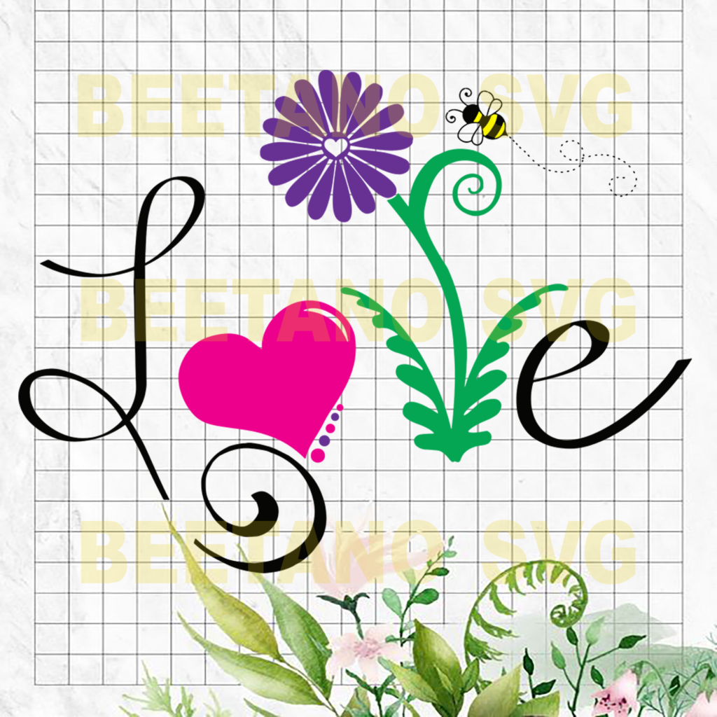 Love Cutting Files For Cricut, SVG, DXF, EPS, PNG Instant Download