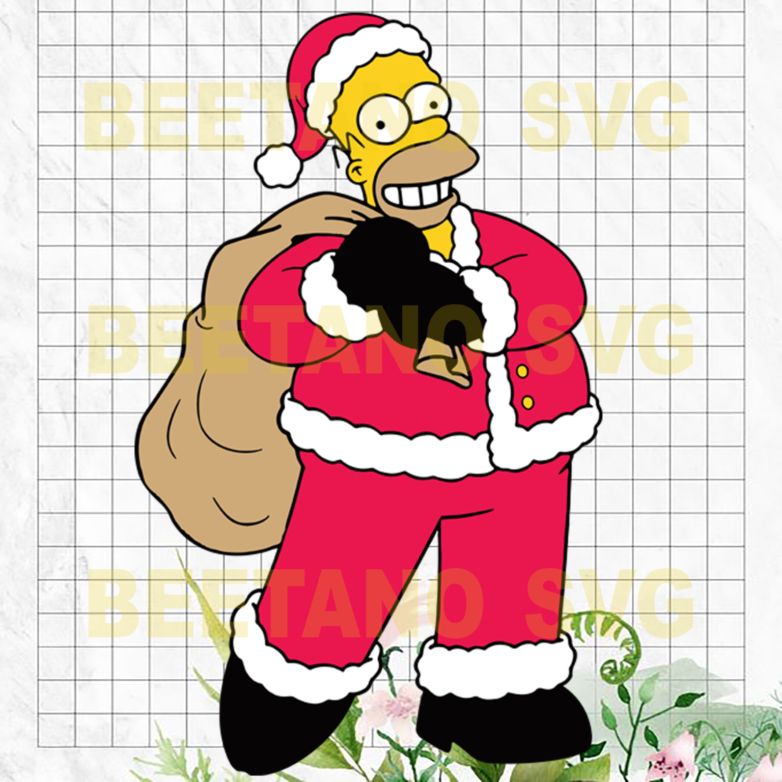 Santa Simpson Svg, The Simpsons Svg Cutting Files For Cricut, SVG, DXF ...