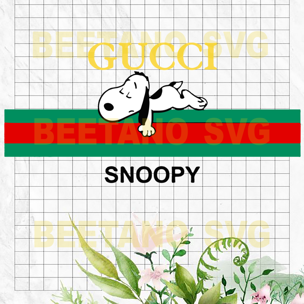 Snoopy Gucci Logo SVG, Snoopy SVG, Funny Gucci Logo SVG