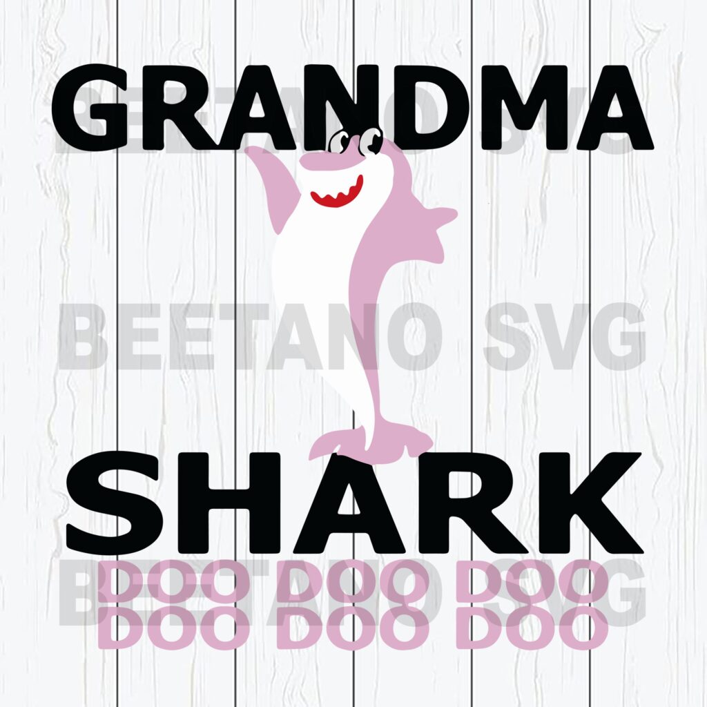 Grandma Shark Doo Doo Doo Svg Files, Grandma Shark Svg, Shark Svg Files ...