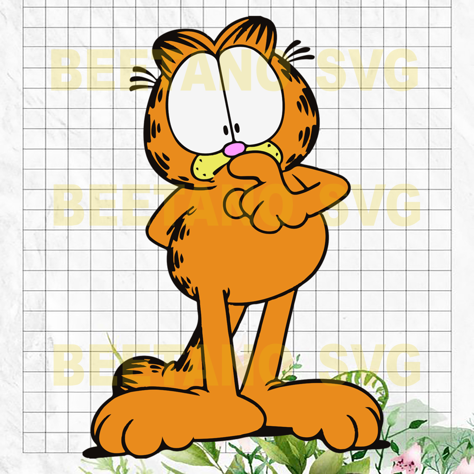 Funny Garfield Svg, Garfield SVG, DXF, EPS, PNG Instant Download