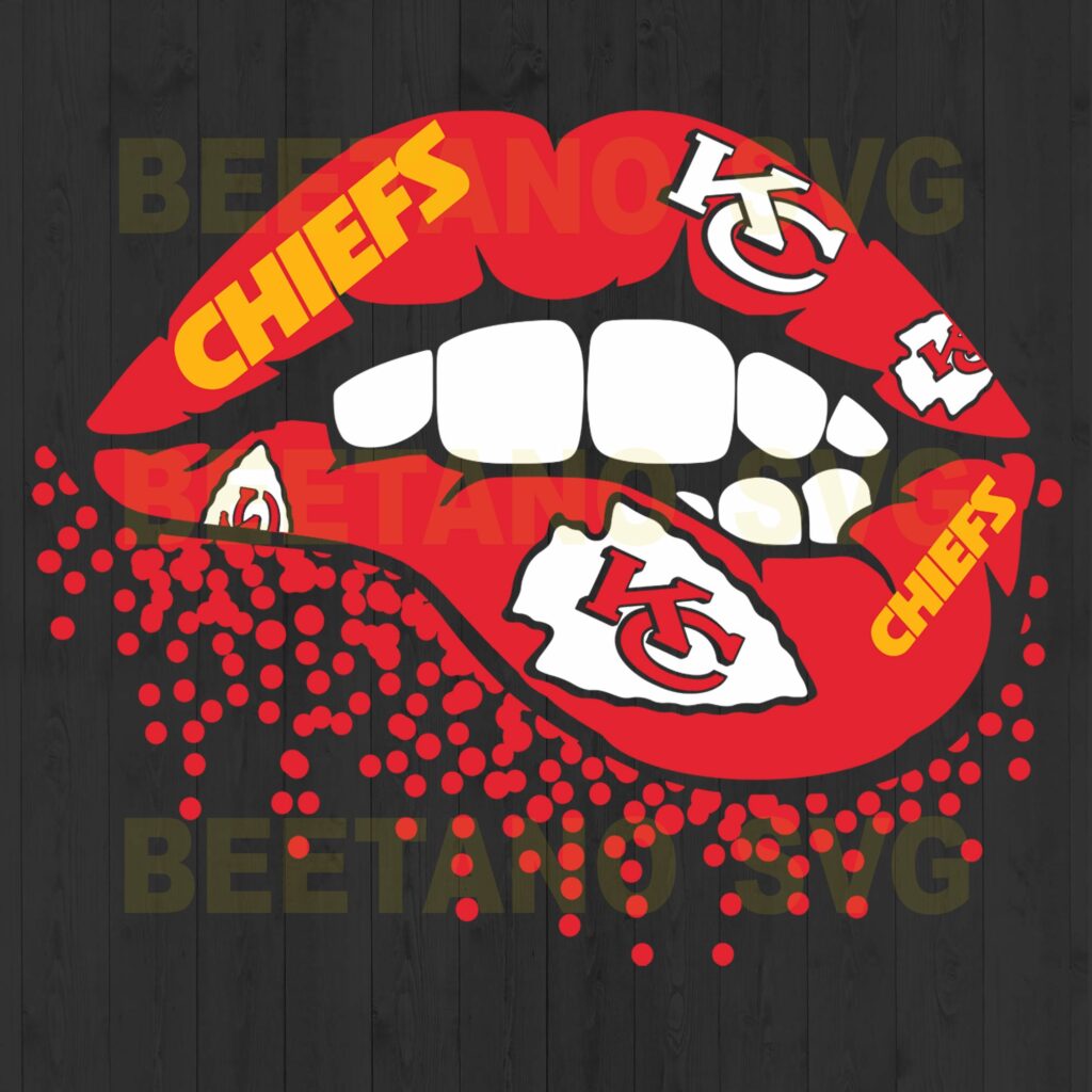 Kansas City Chiefs SVG, Kansas City Chiefs lips SVG, DXF, EPS, PNG ...