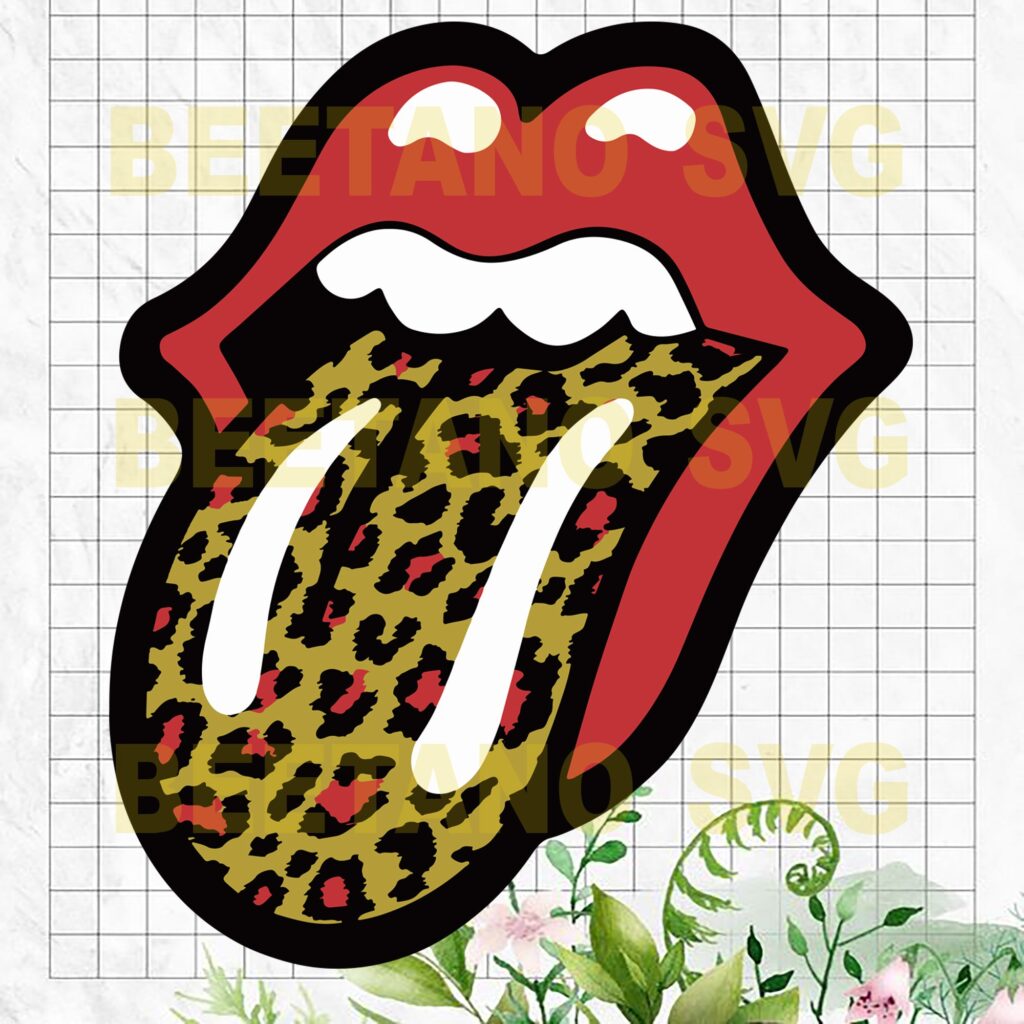 Leopard Lips Pattern Cutting Files For Cricut, SVG