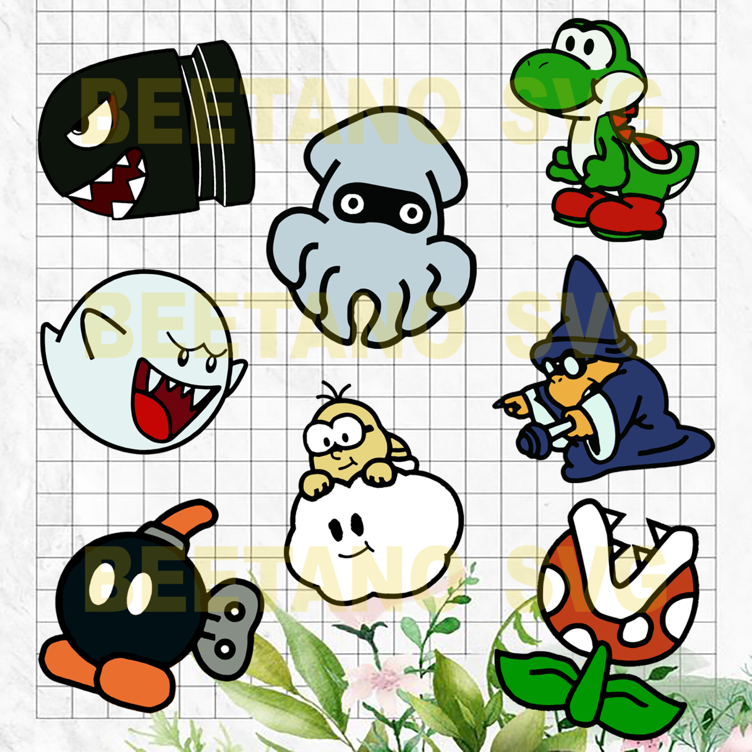 Super Mario Game Svg, Super Mario Cutting Files For Cricut, SVG, DXF ...