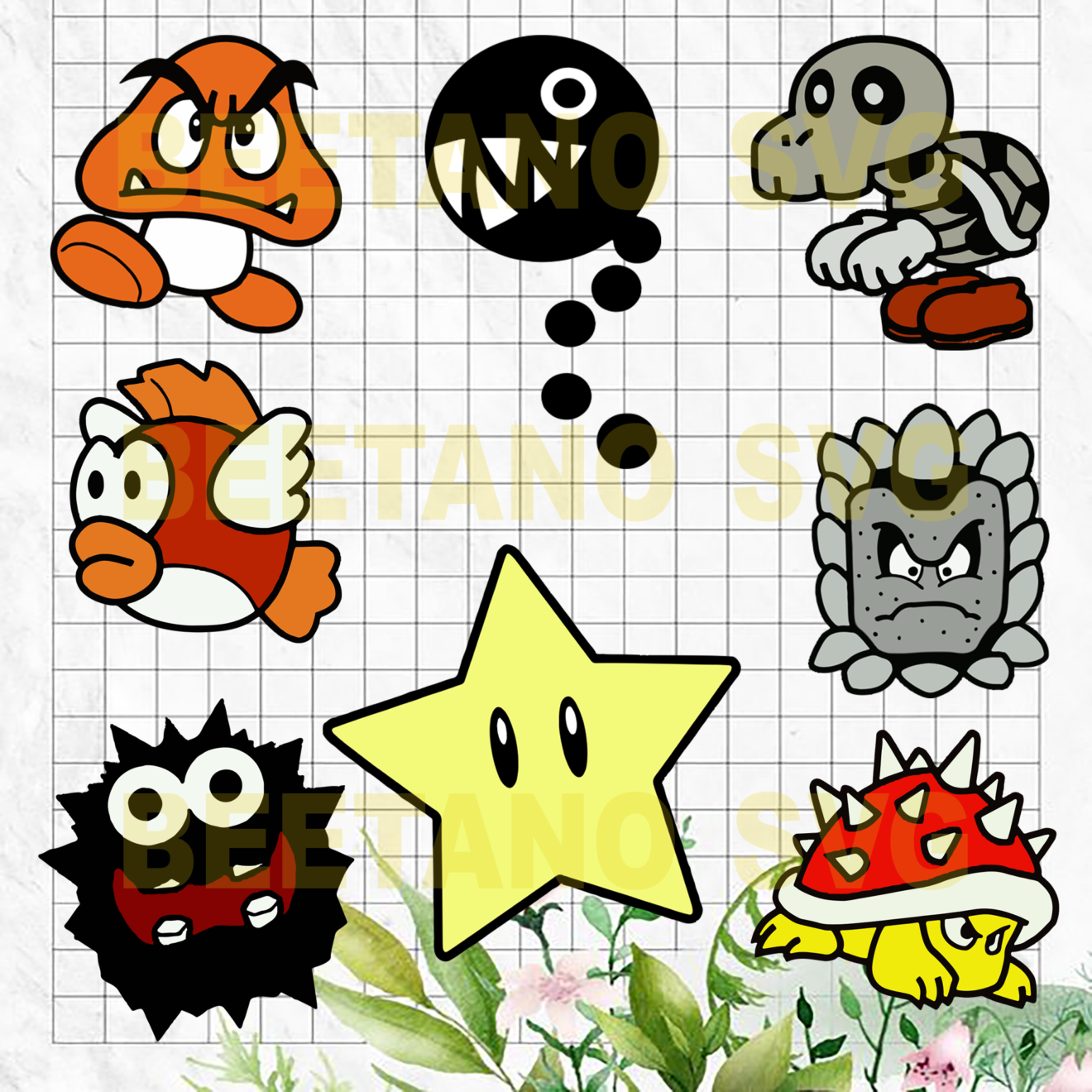 Super Mario Game Svg Bundle, Super Mario Cutting Files For Cricut, SVG ...