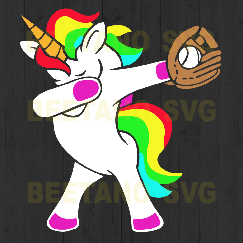 Dabbing Unicorn baseball Svg, Unicorn SVG