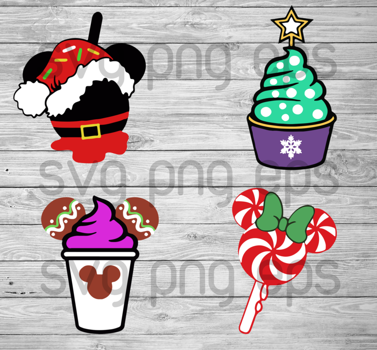 Mickey christmas svg bundle, Mickey lollipops, Mickey ice cream svg ...