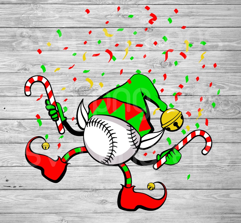 Softball Gnome Christmas Svg, Santa Softball SVG, Christmas SVG