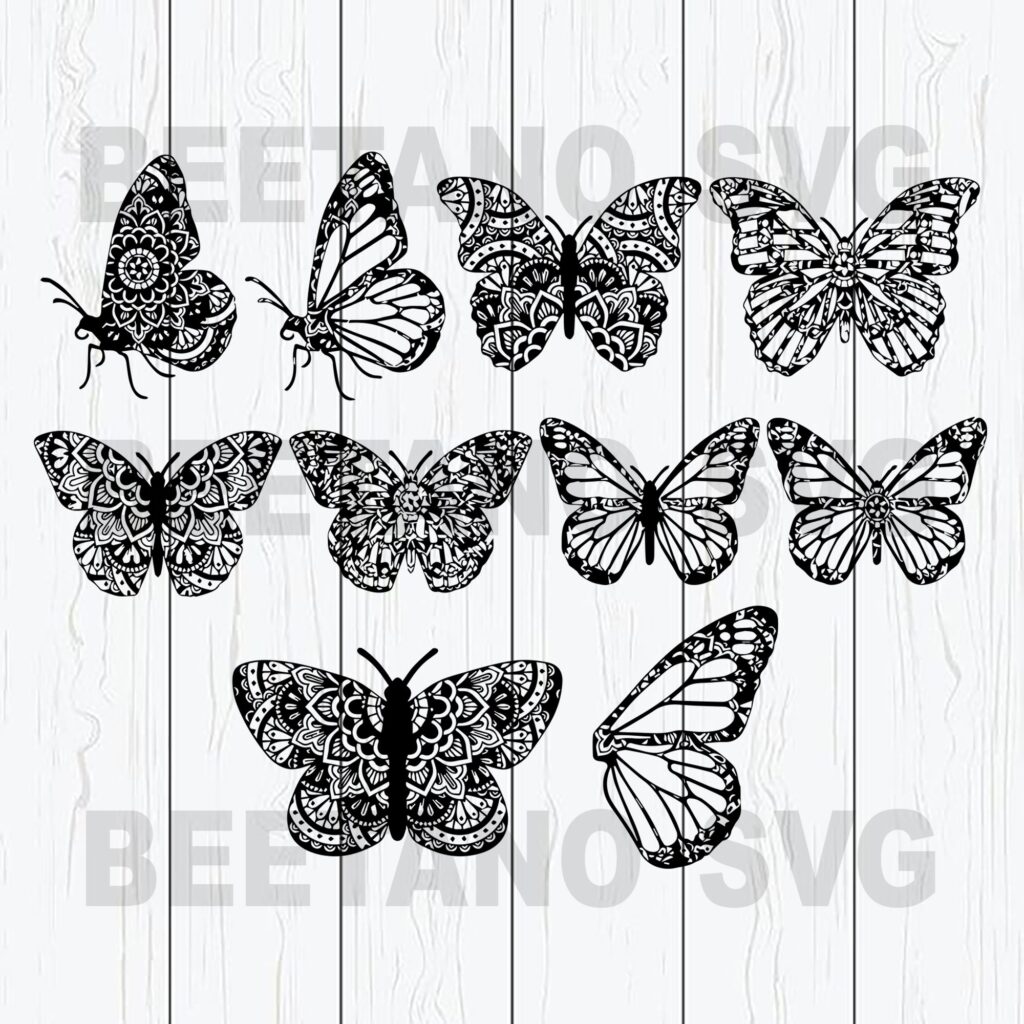 Mandala Butterfly Svg Bundle Files, Mandala Butterfly Svg, Butterfly ...