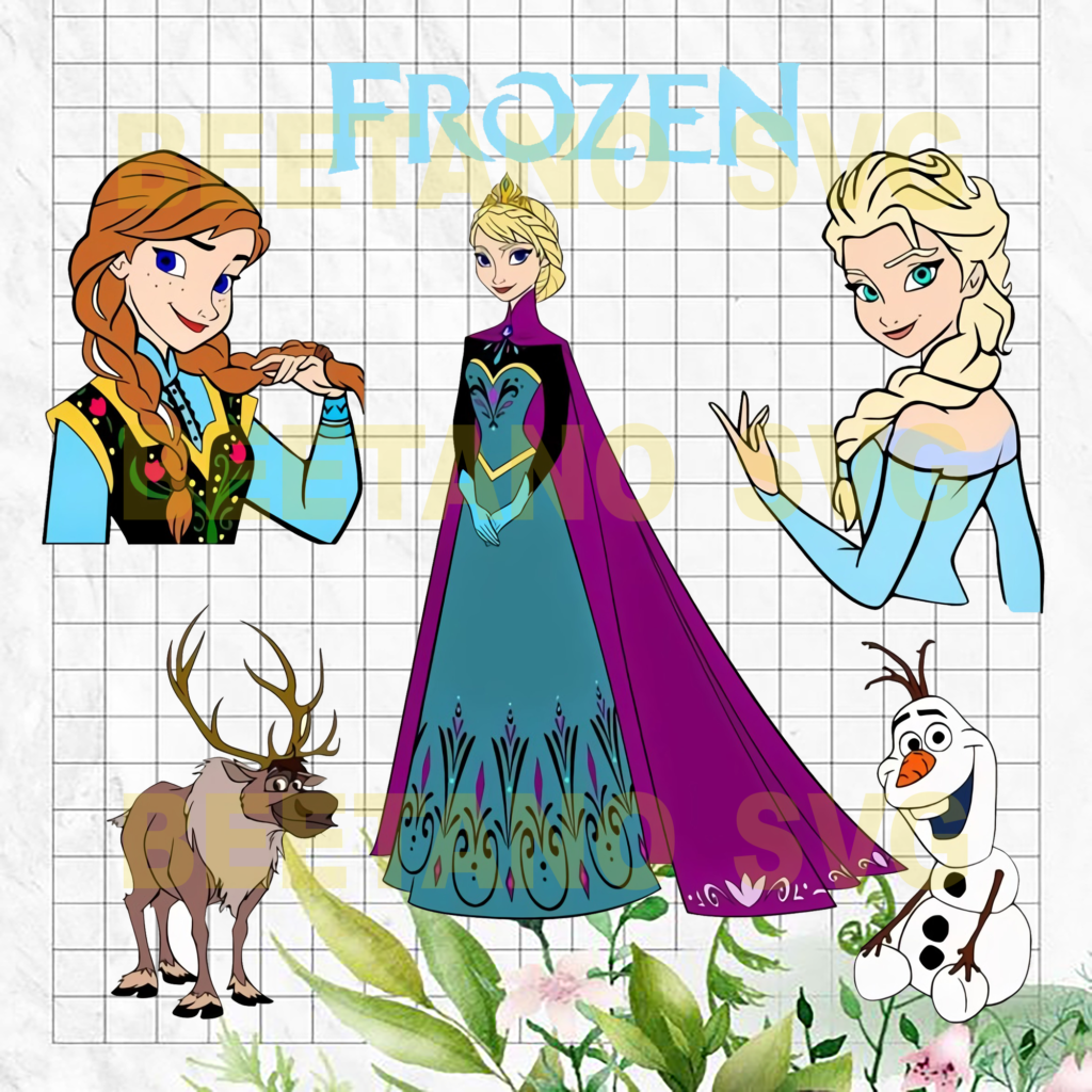Frozen SVG Bundle, Frozen Princess Anna and Elsa SVG, Kristoff SVG ...