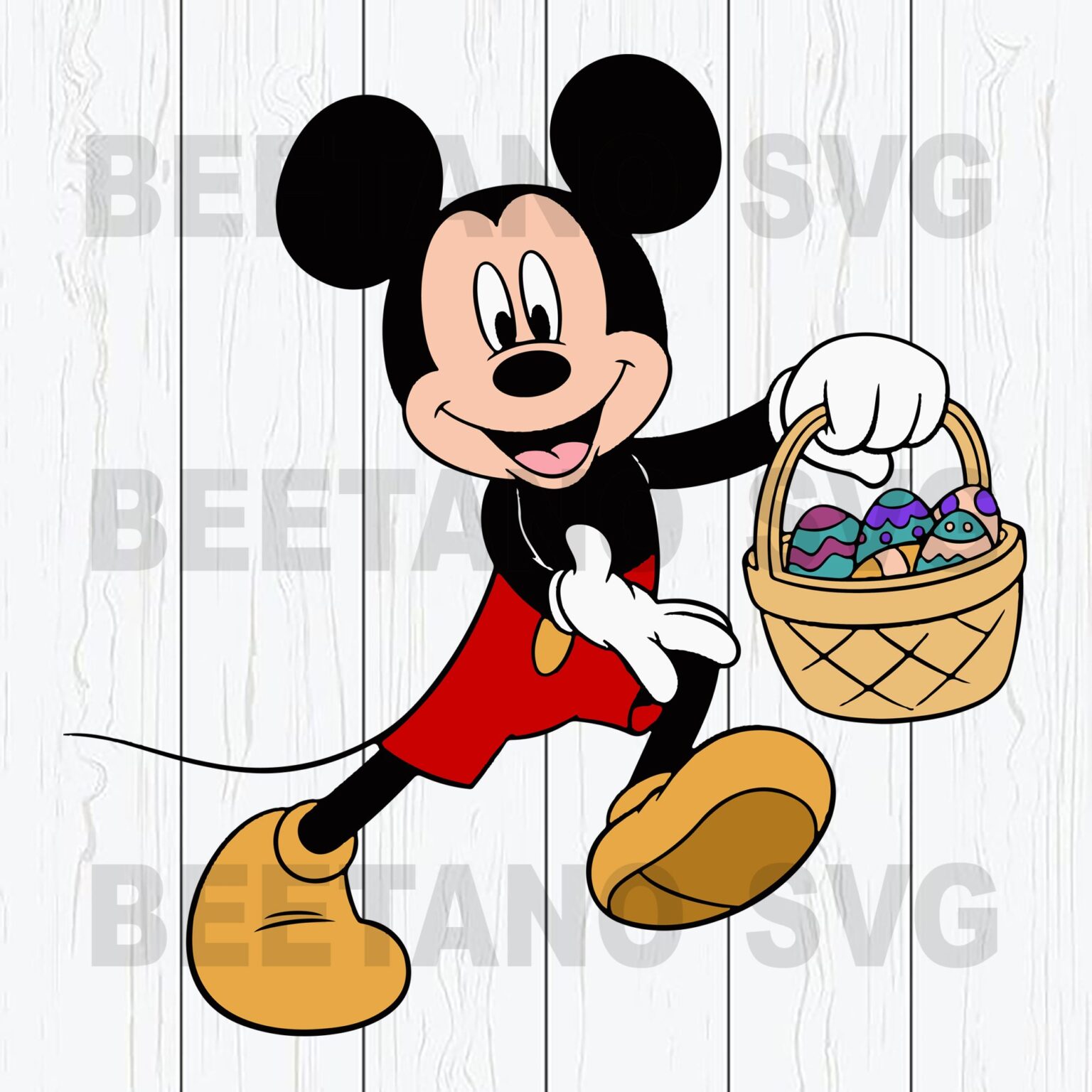 Mickey Mouse With Easter Egg SVG, Happy Easter SVG