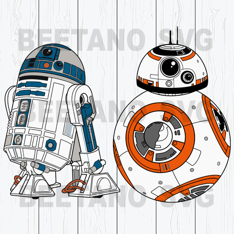 Star wars robot robo r2d2 SVG, DXF, EPS, PNG Instant Download