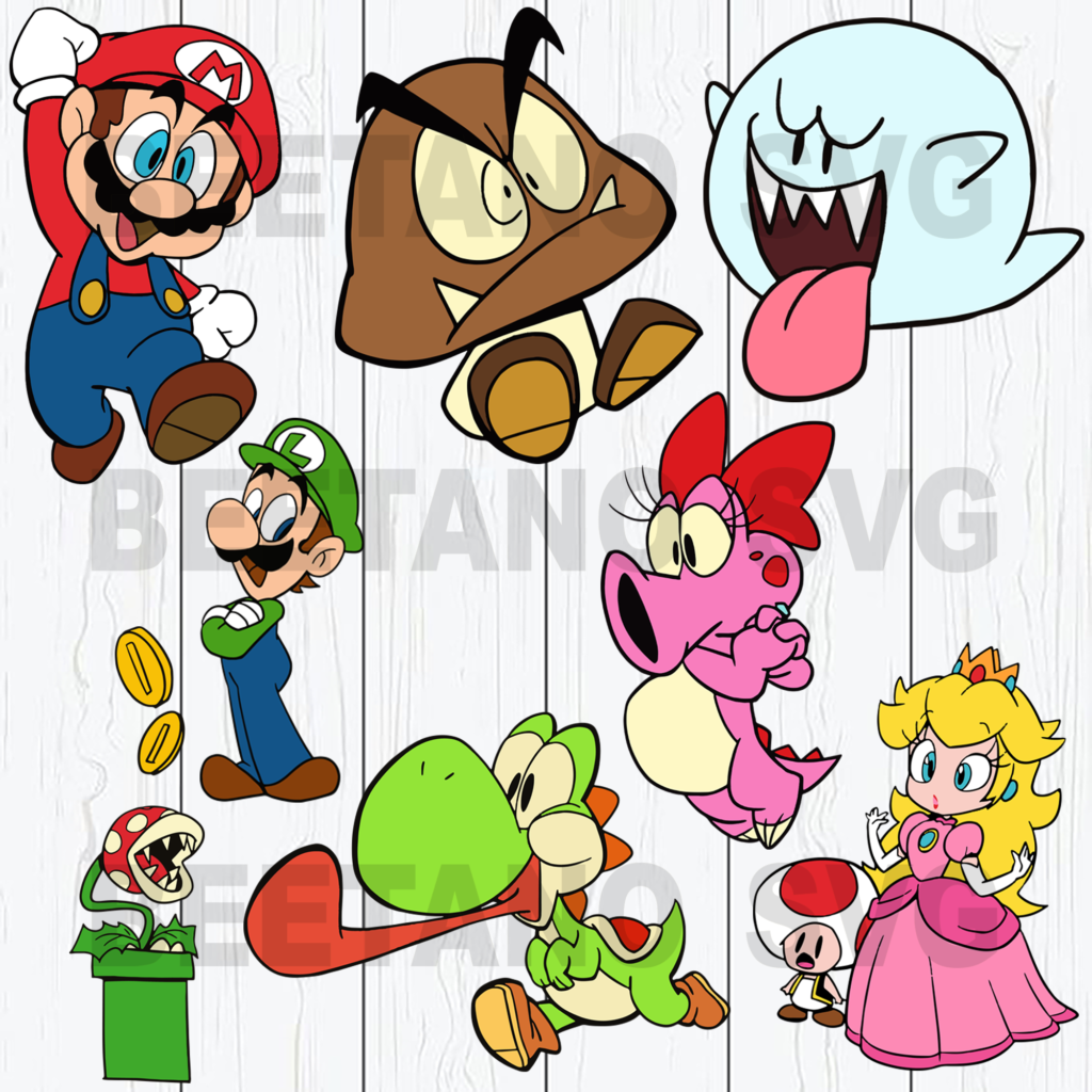 Super Mario Svg Bundle, Super Mario Svg, Super Mario Cutting Files For ...