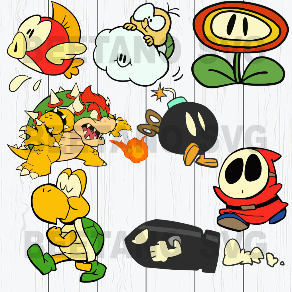 Super Mario Svg Bundle, Super Mario Cutting Files For Cricut, SVG, DXF ...