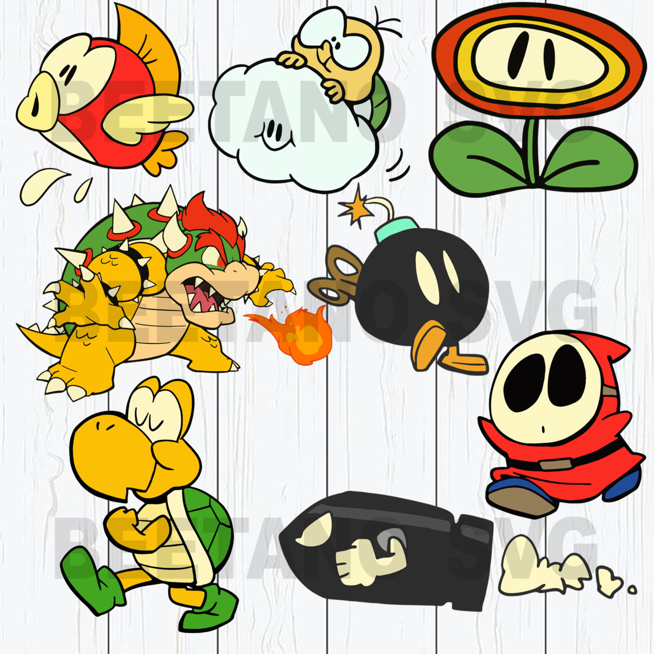 Super Mario Svg Bundle, Super Mario Cutting Files For Cricut, SVG, DXF ...