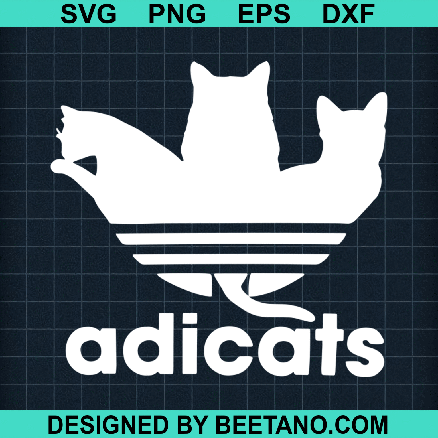 Adicats SVG, Cats adidas logo SVG, Cats funy logo SVG cut file make ...