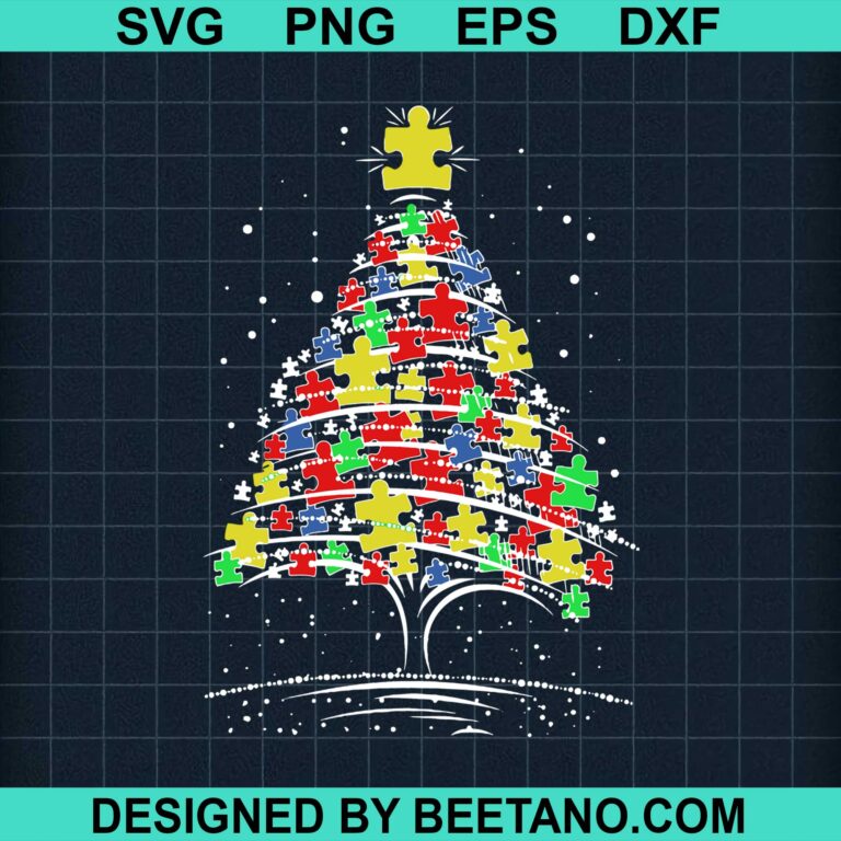 Santa Autism Christmas SVG, Puzzle autism christmas SVG file make craft ...