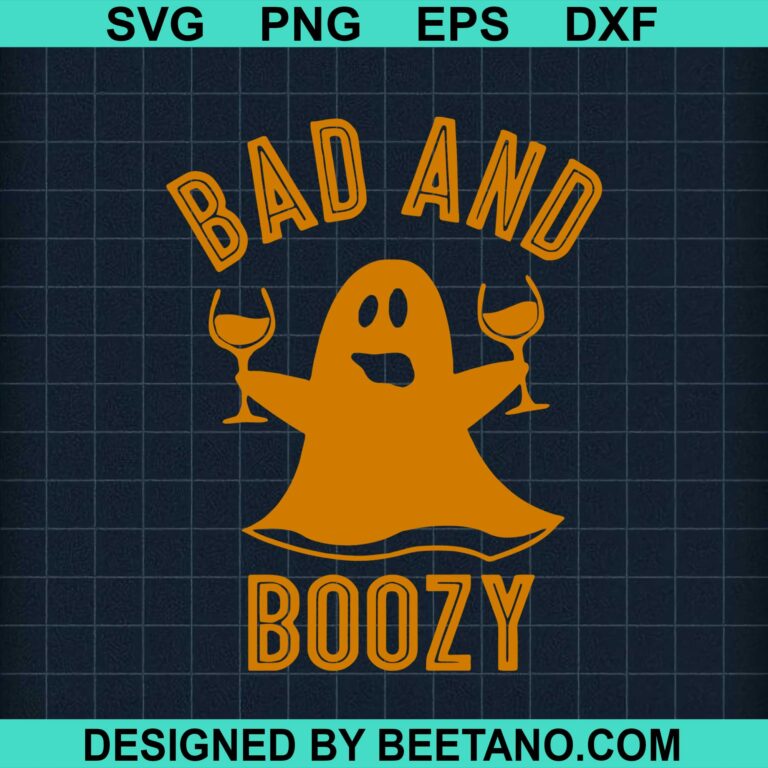 Bad And Boozy Ghost Drinks Wine SVG cut file for cricut silhouette ...
