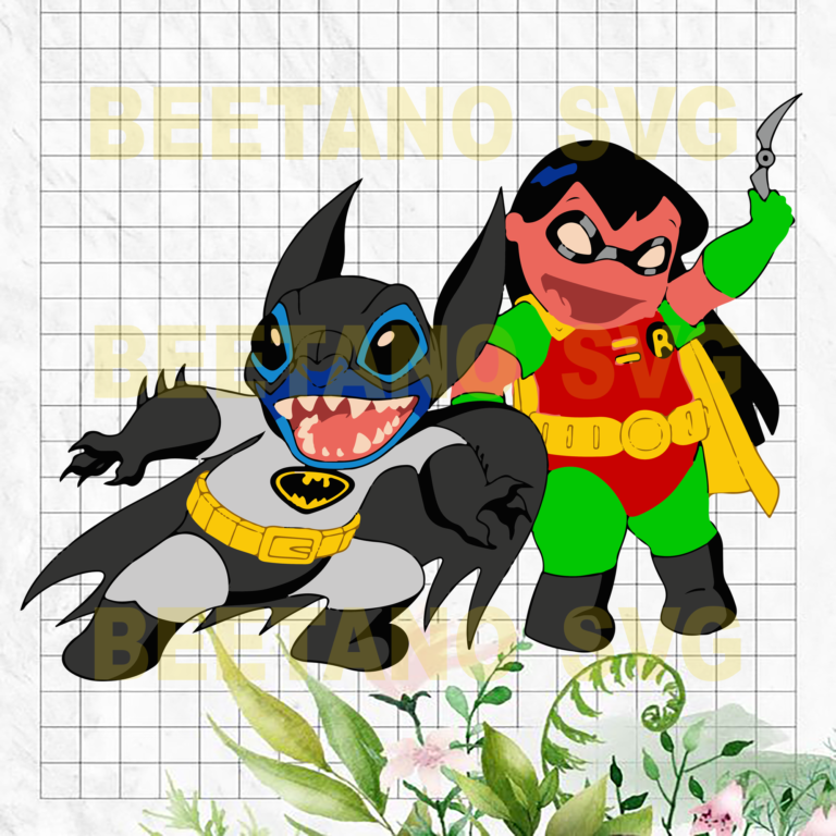 Batman Lilo And Stitch Disney SVG, DXF, EPS, PNG Instant Download