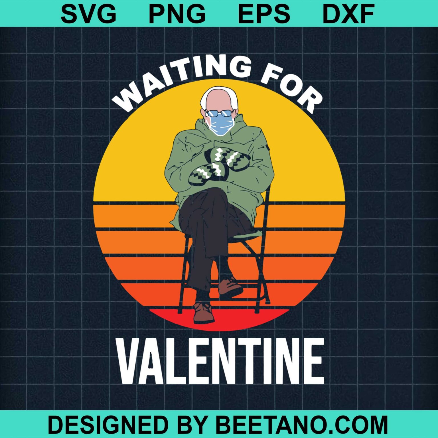 Bernie Sanders Waiting For Valentine SVG cut file for cricut silhouette ...