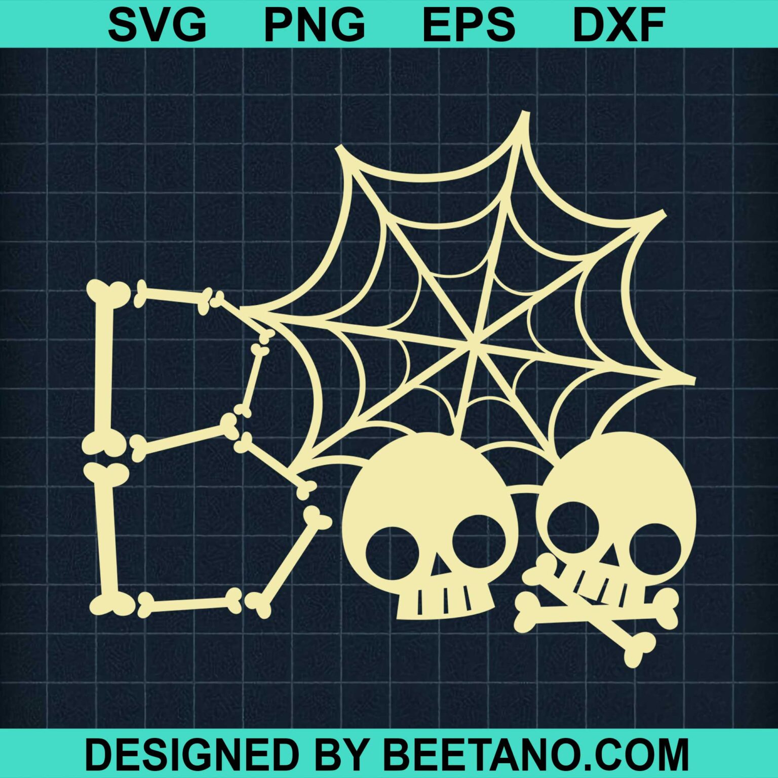 Boo Skull Skeleton Cute SVG cut file for cricut silhouette machine make ...