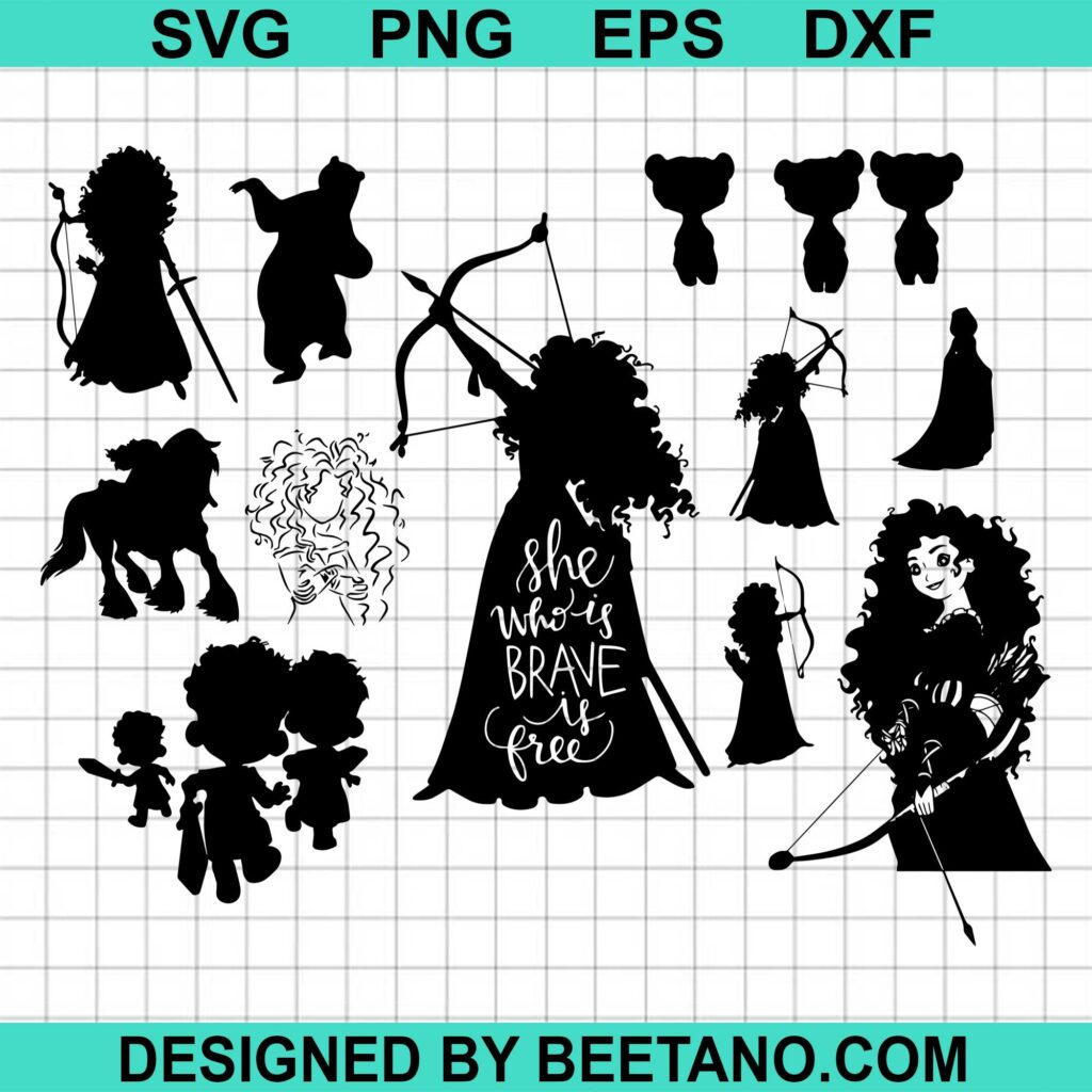 Brave Svg, Merida Svg, Disney Princess Svg, Princess SVG