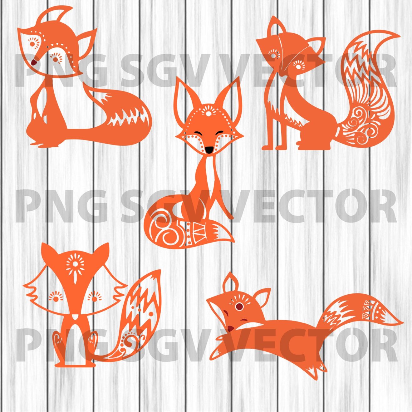 Fox Svg cutting Files For Cricut, SVG, DXF, EPS, PNG Instant Download