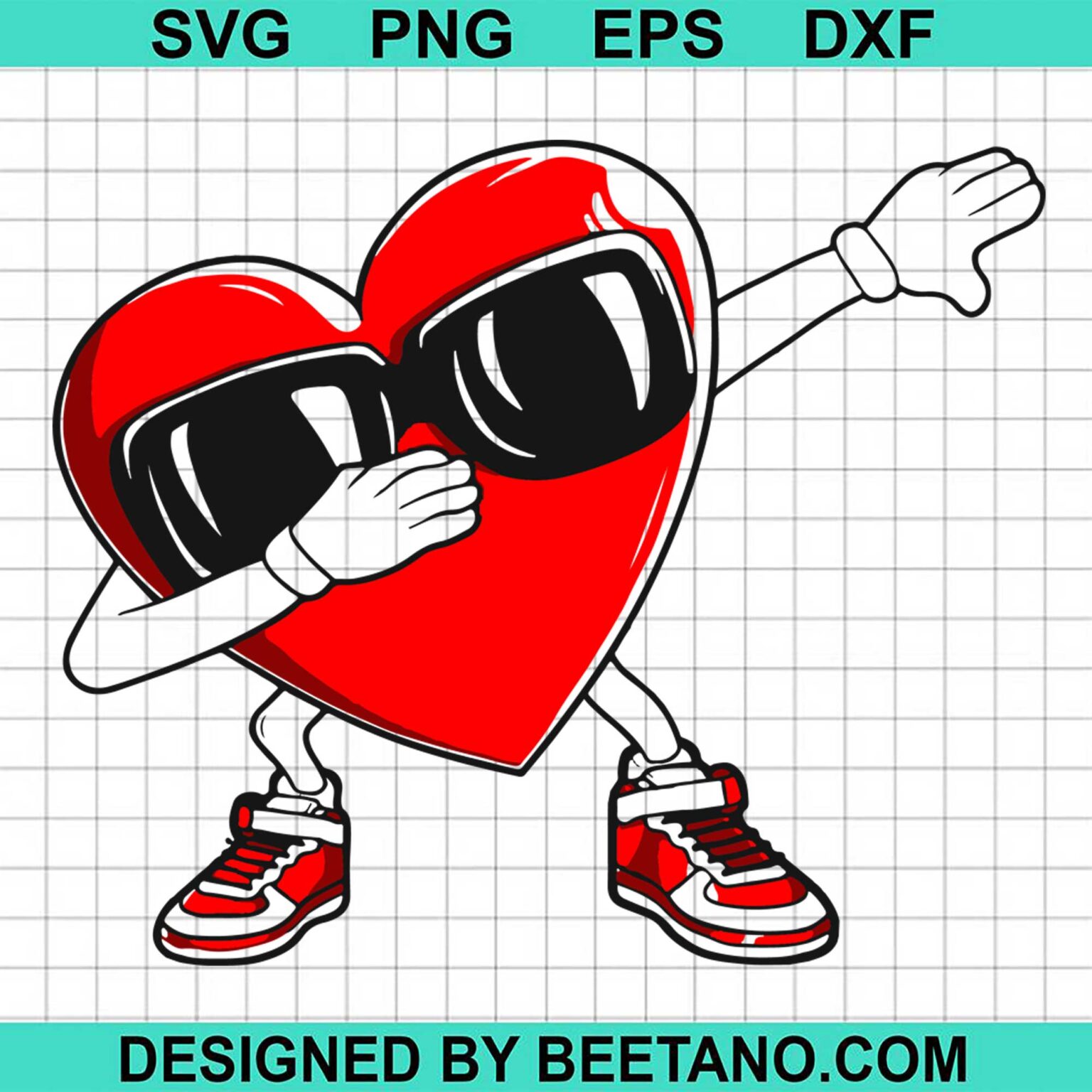 Dabbing Heart Valentine SVG, Valentine SVG