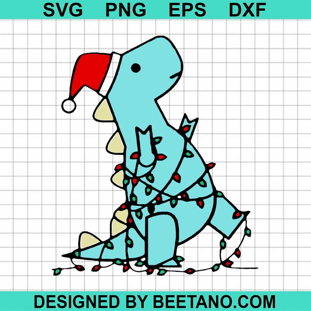 Dinosaur Christmas T Rex SVG, Dinosaur svg, Christmas funny SVG PNG