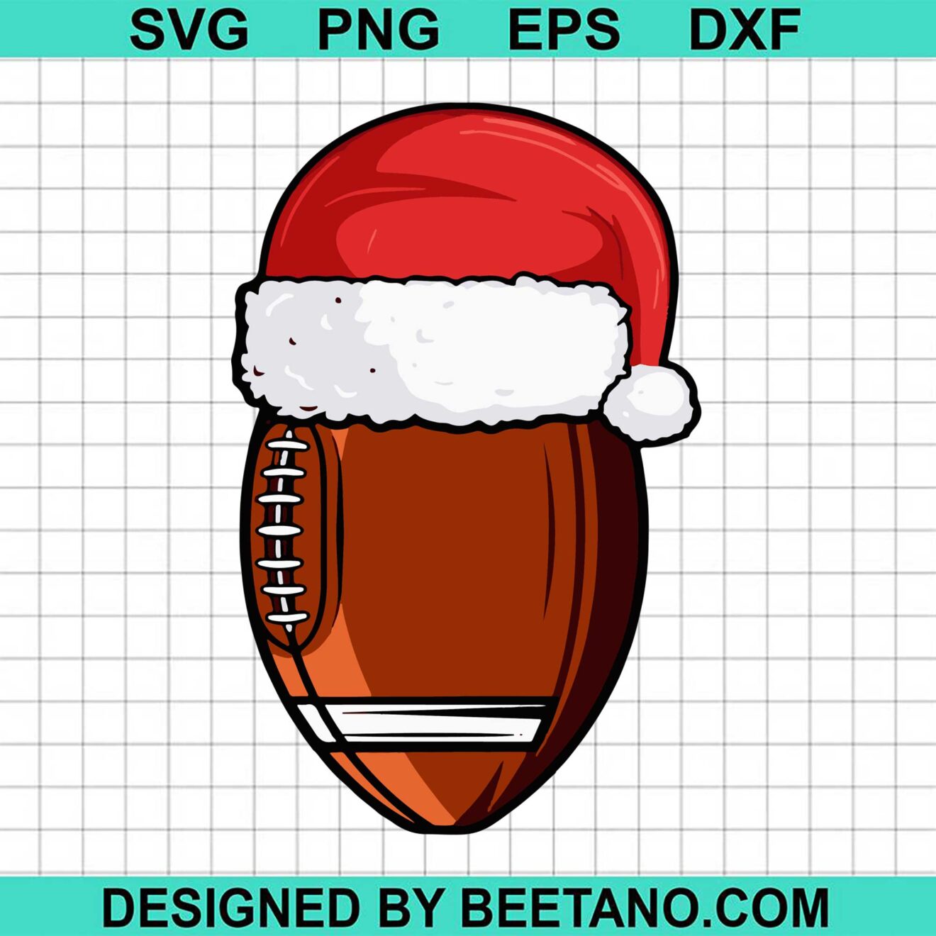 Football santa hat SVG cut file for cricut silhouette machine make ...