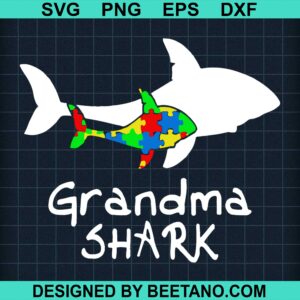 Grandma Shark Autism Awareness SVG cut file for cricut silhouette ...