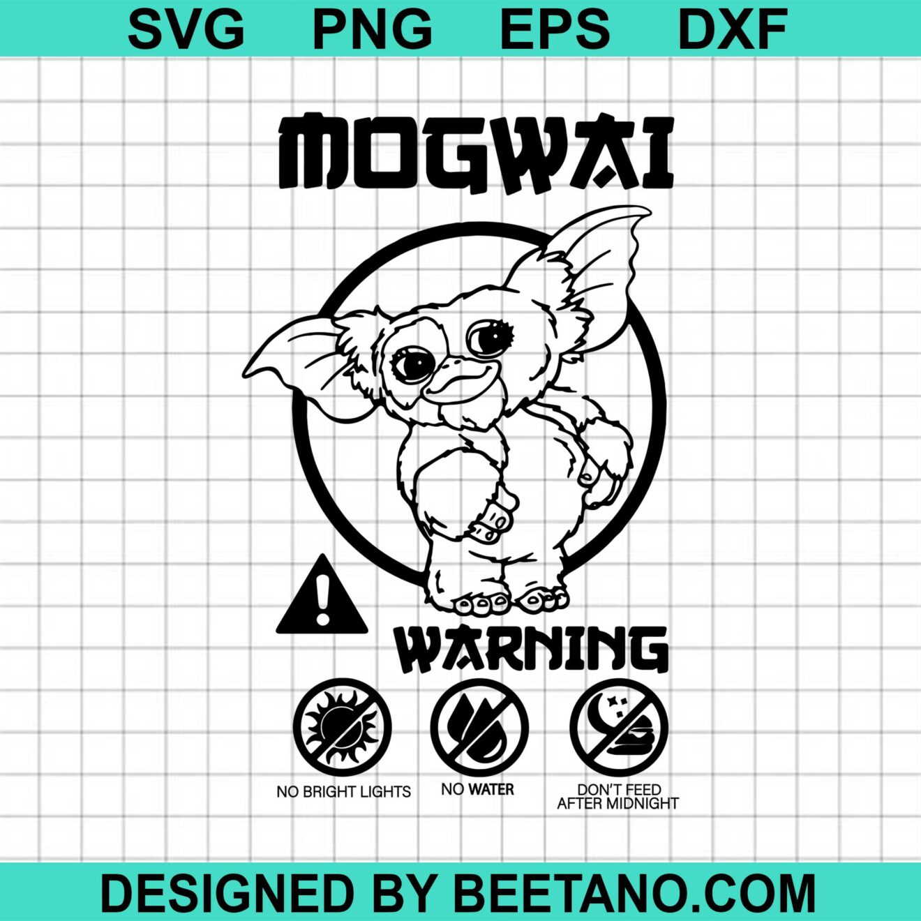 Gremlins Warning, Mogwai SVG cut file for cricut silhouette machine ...