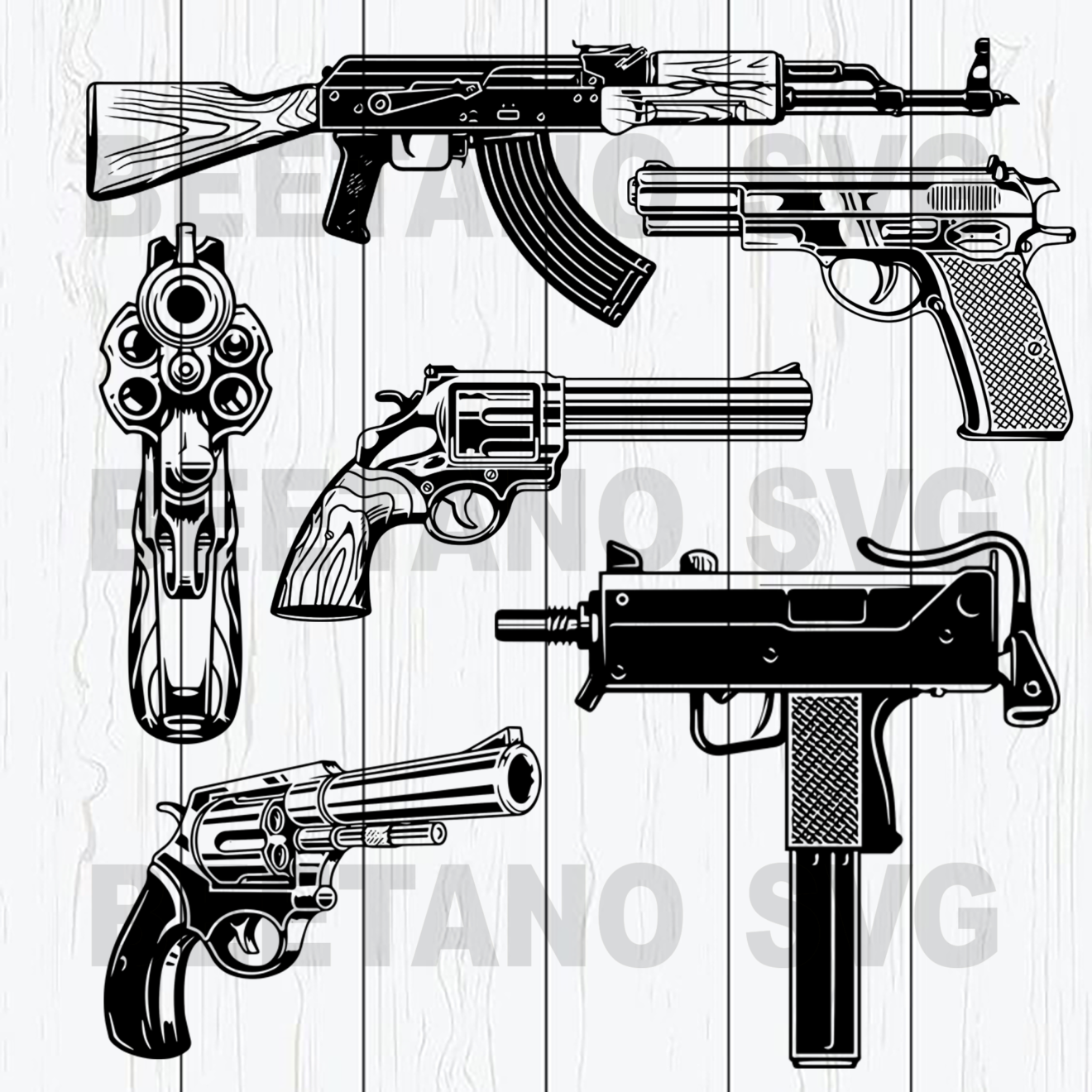 Guns Svg Bundle, Gun svg, Gun Bundle, Guns Clipart, Guns Cutting Files ...