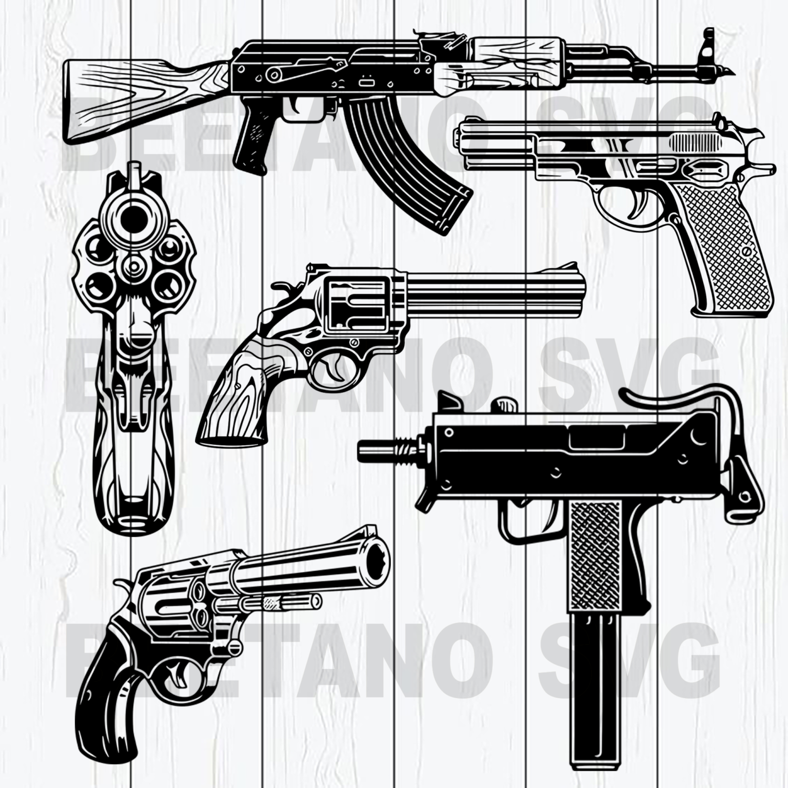 Guns Svg Bundle, Gun svg, Gun Bundle, Guns Clipart, Guns Cutting Files ...