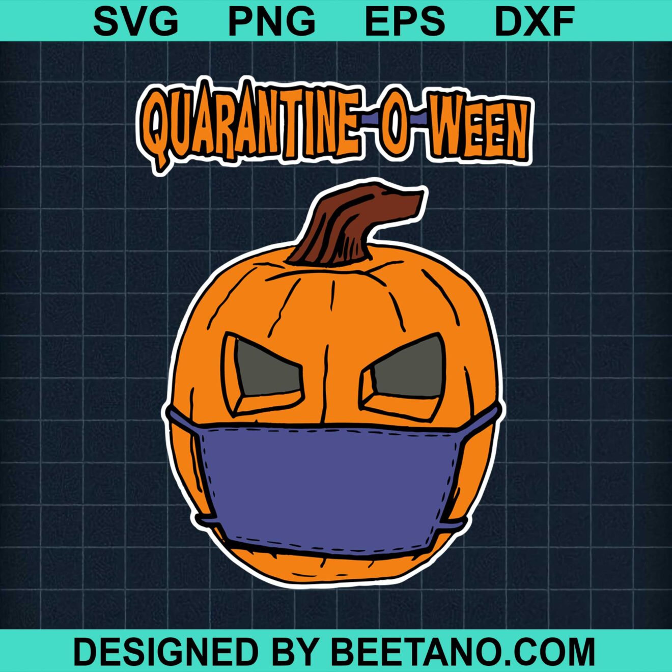 Halloween QuarantineoWeen Pumpkin SVG cut file for cricut silhouette ...