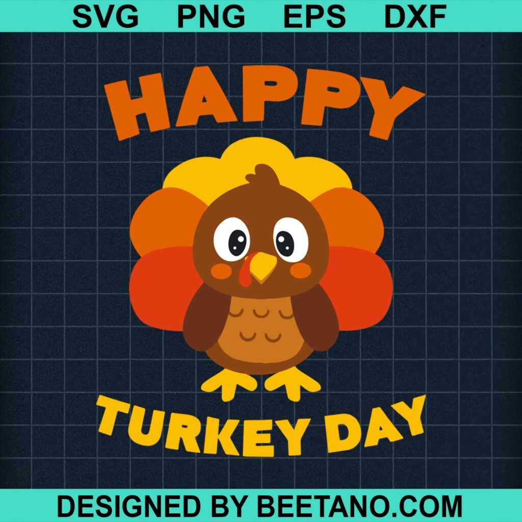 Happy Turkey Day SVG cut file for cricut silhouette machine make craft ...