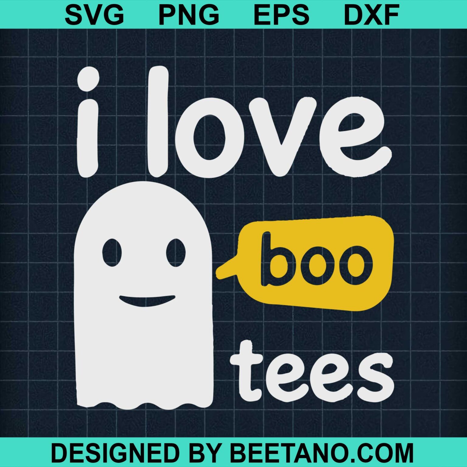 I Love Boo Tees SVG cut file for cricut silhouette machine make craft ...