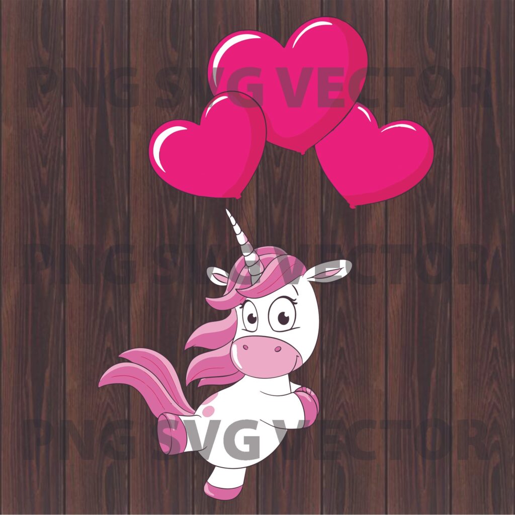 Funny Unicorn baloon svg, Unicorn SVG, DXF, EPS, PNG Instant Download
