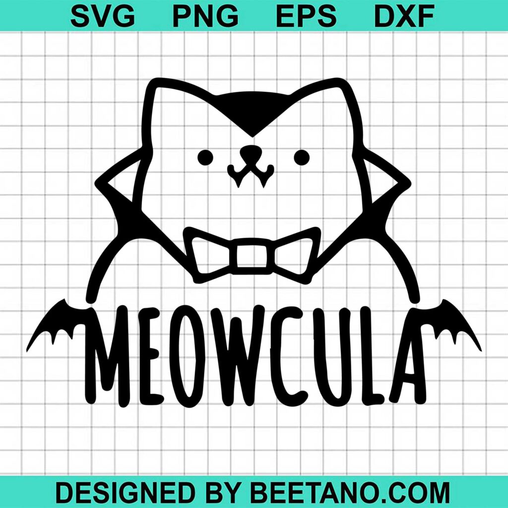 Meowcula Cat SVG cut file for cricut silhouette machine make craft handmade