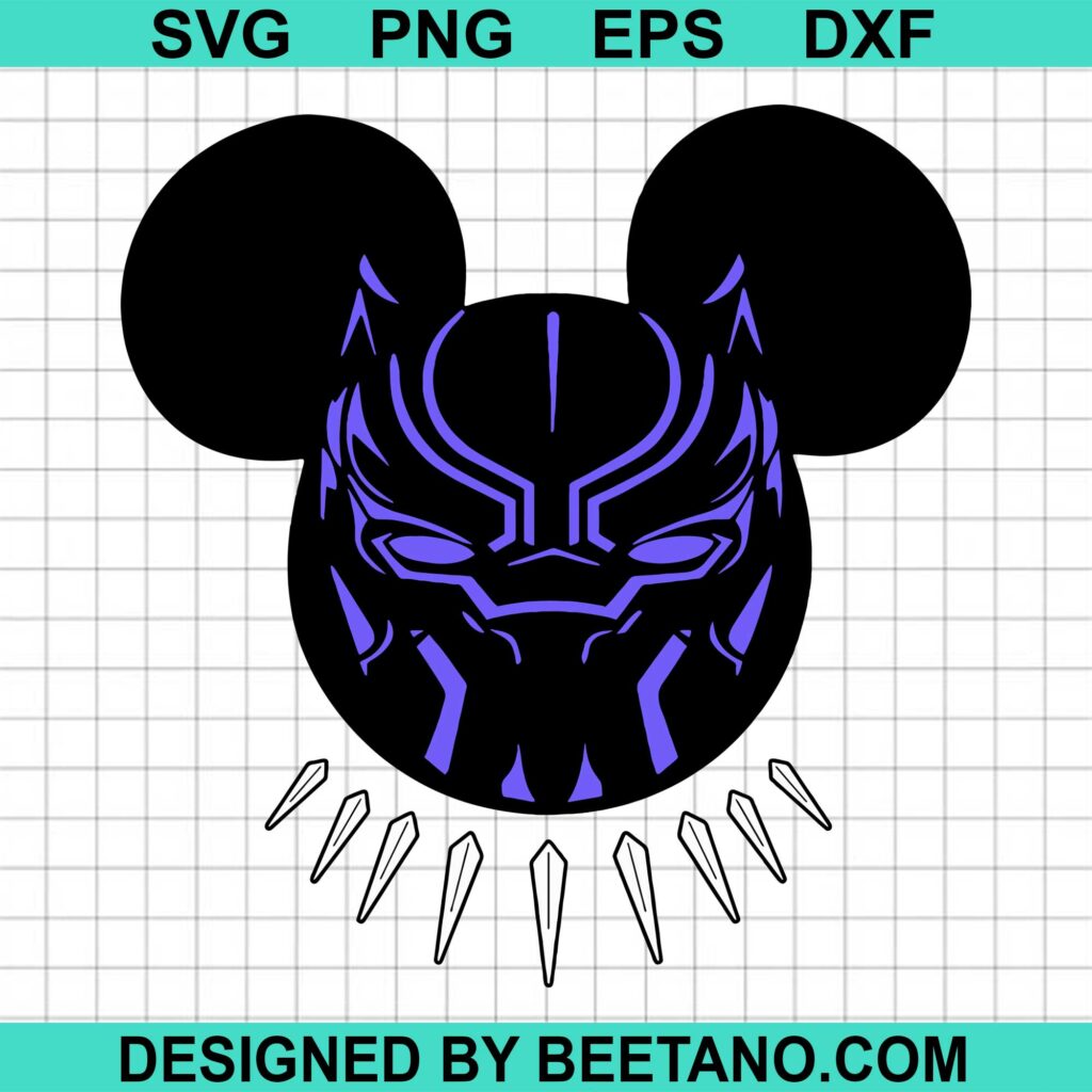 Mickey Mouse Black Panther SVG cut file for cricut silhouette machine ...