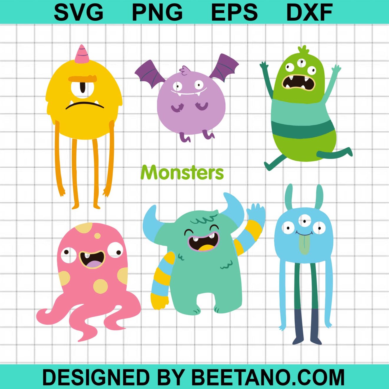 Monster SVG cut file for cricut silhouette machine make craft handmade