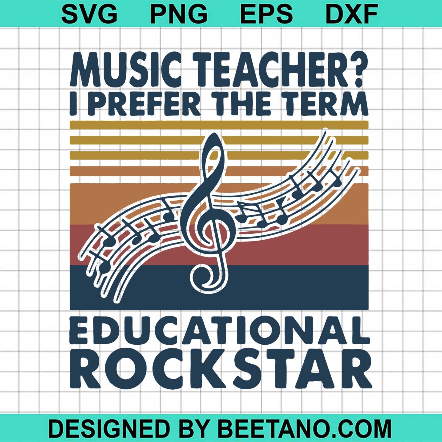 Music Teacher I Prefer The Term Educational Rockstar SVG cut file for ...