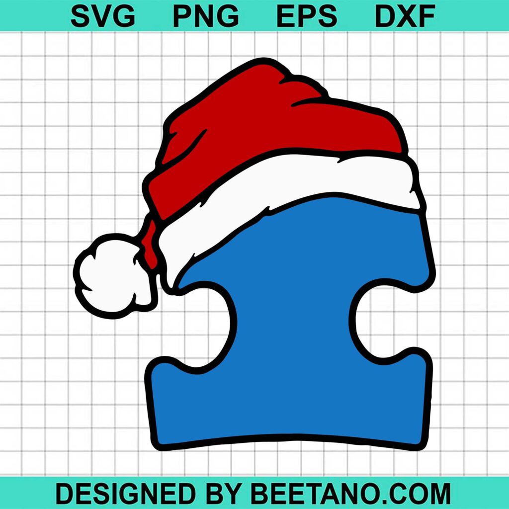 Santa Autism Christmas SVG, Puzzle autism christmas SVG file make craft ...